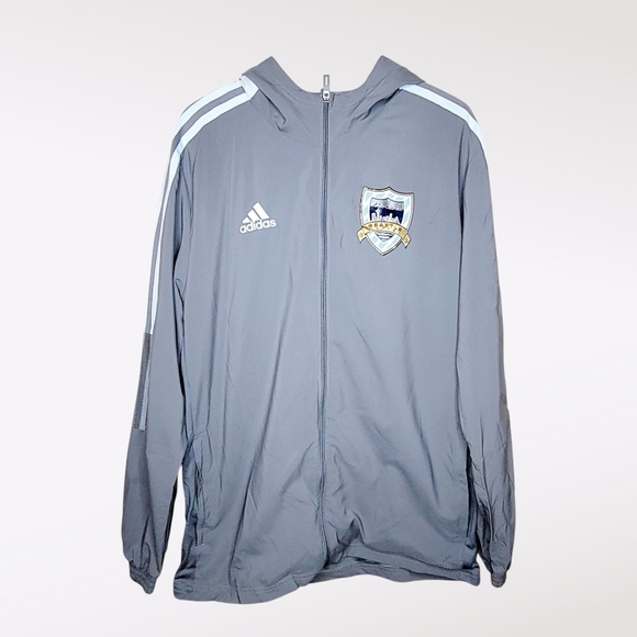adidas | Jackets & Coats | Adidas Gray Hooded Jacket With Seattle ...